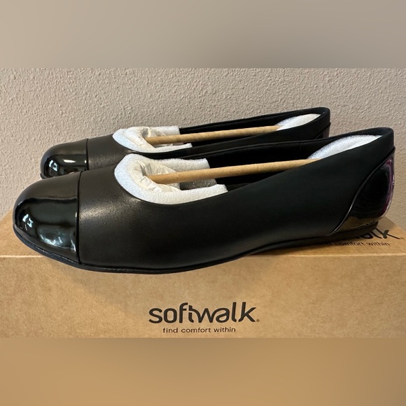 SoftWalk | Shoes | Softwalk Sonoma Leather Cap Toe Ballerina Flats Nib ...